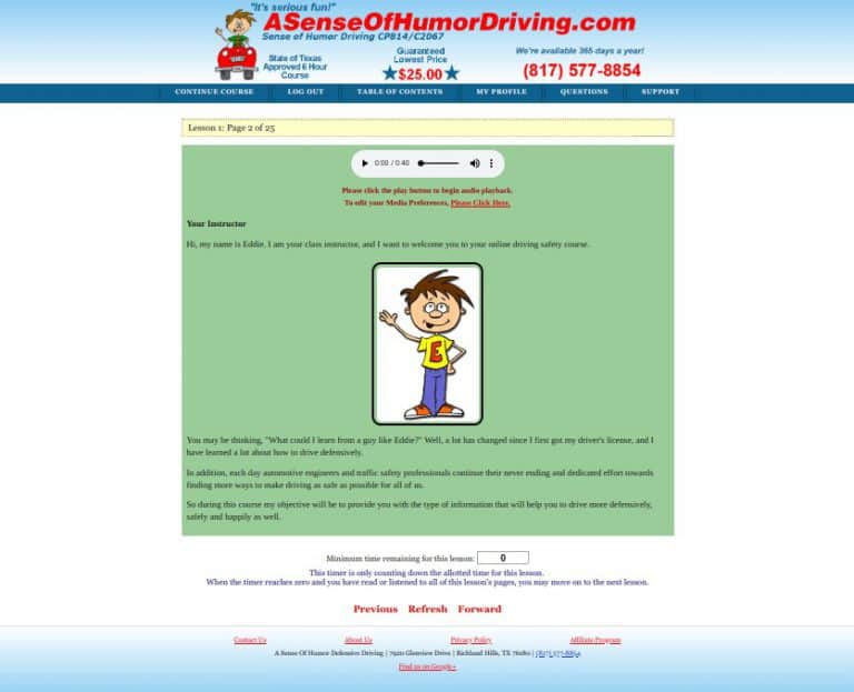 A Sense of Humor Defensive Driving Course Review - Driving Course Reviews